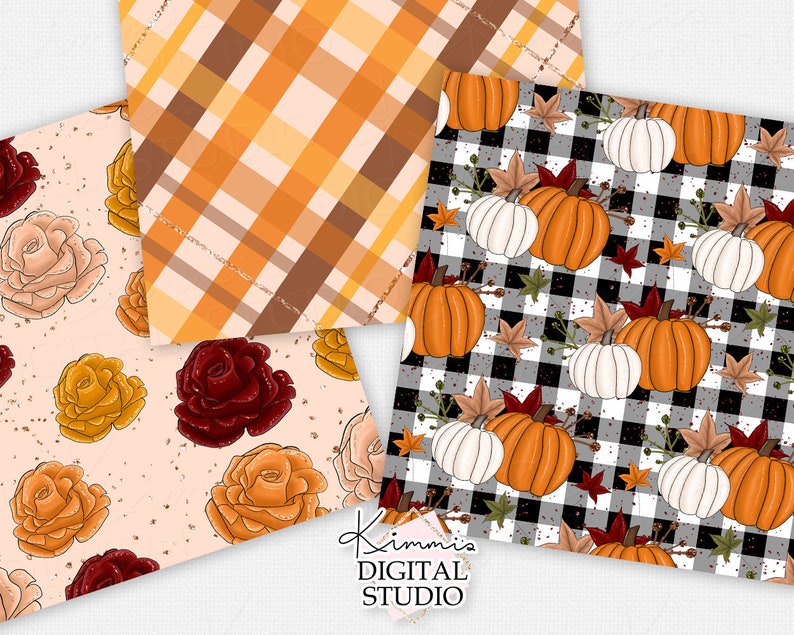 Rustic Thanksgiving Digital Paper Pack 12 Digital Papers - Etsy