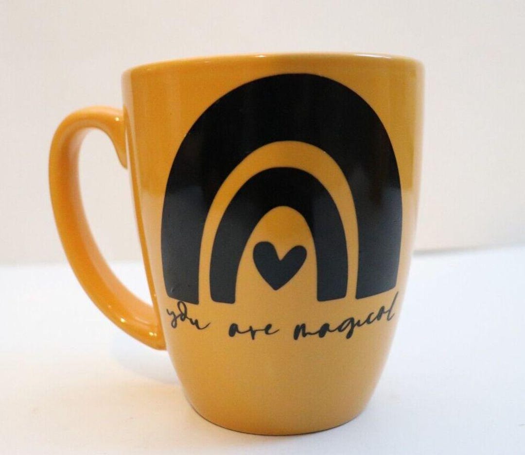 Vintage Corning Ware Corelle Coffee Cups Mugs Gold Yellow Custom ...