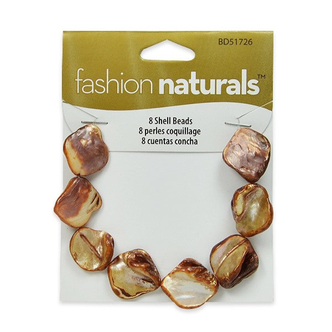 Tinted Shell Chunk Beads Amber 8 Pc Pack - Etsy