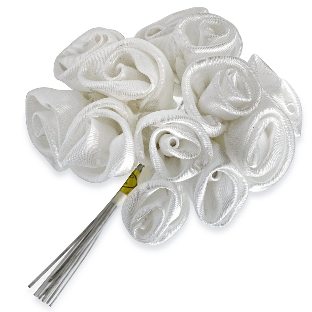 Expo Bridal Satin Rosebud Stem Pack of 12 - Etsy