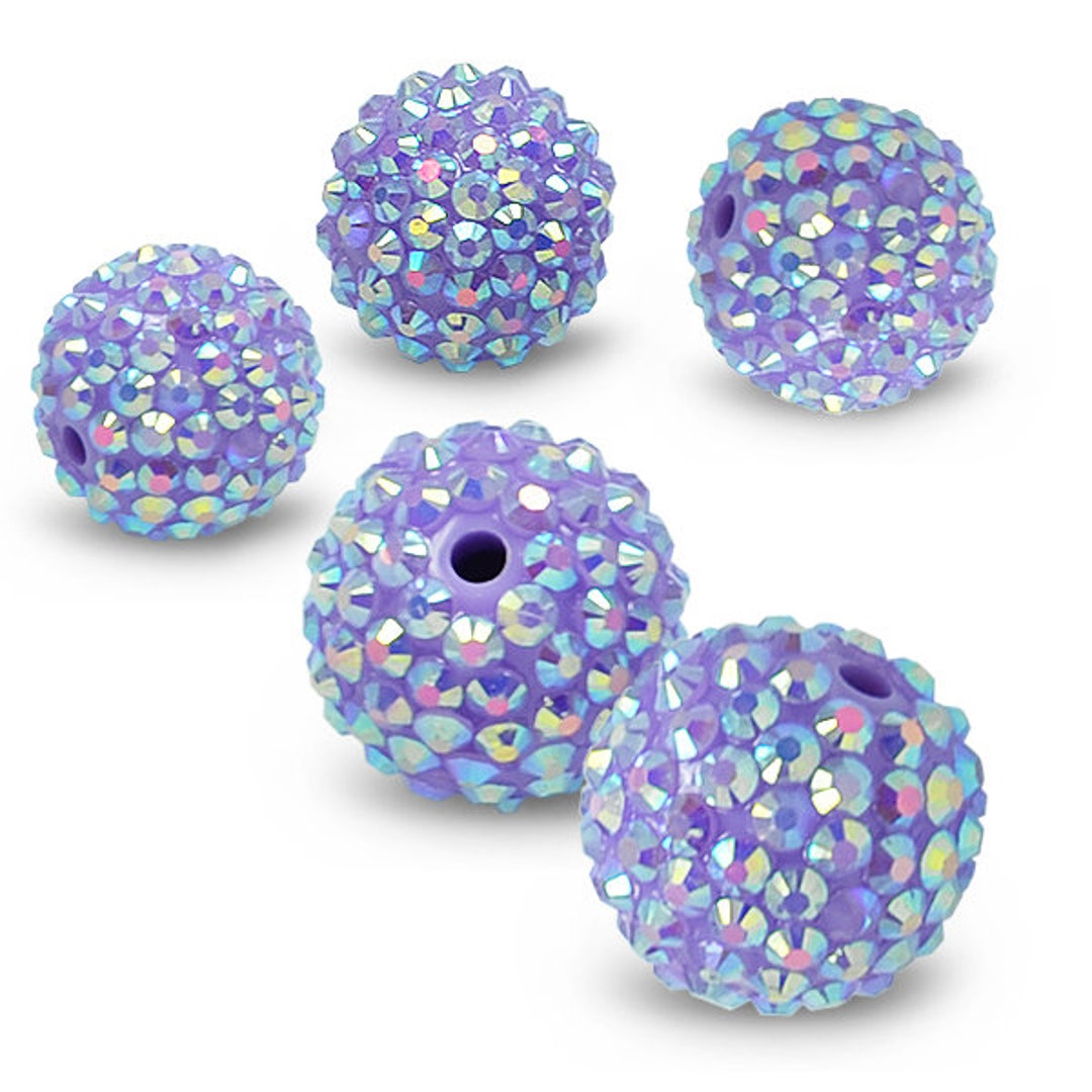 20mm Resin Rhinestone Beads - Etsy