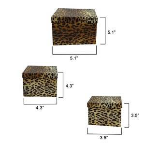 Value Pack of 12 Leopard Print Square Gift Box 3 Pc. Sets - Etsy