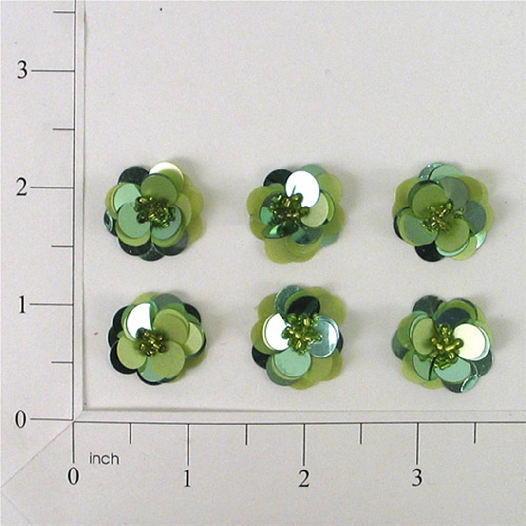Expo Flower Sequin Applique Pack of 6 - Etsy