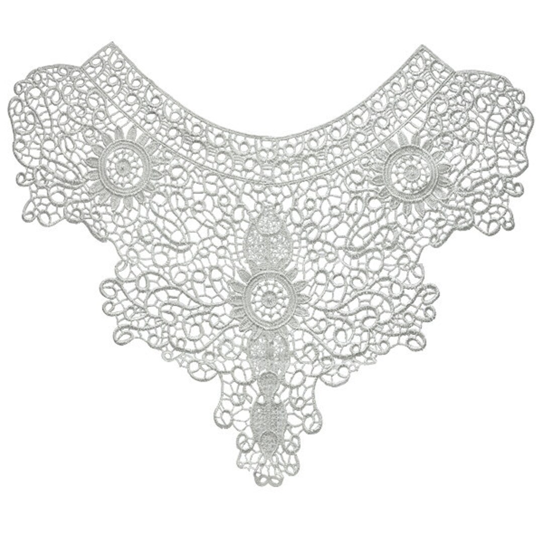 Vintage Swirly Floral Lace Collar - Etsy