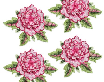 Expo 4 PC Mina Layered Embroidered Flower Patch Applique-patch - Etsy