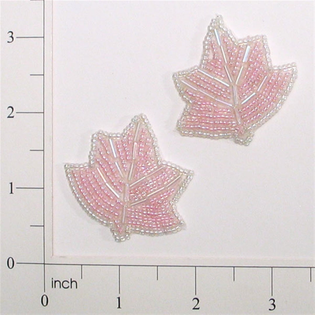 Expo Mini Maple Leaf Beaded Applique Pack of 2 - Etsy