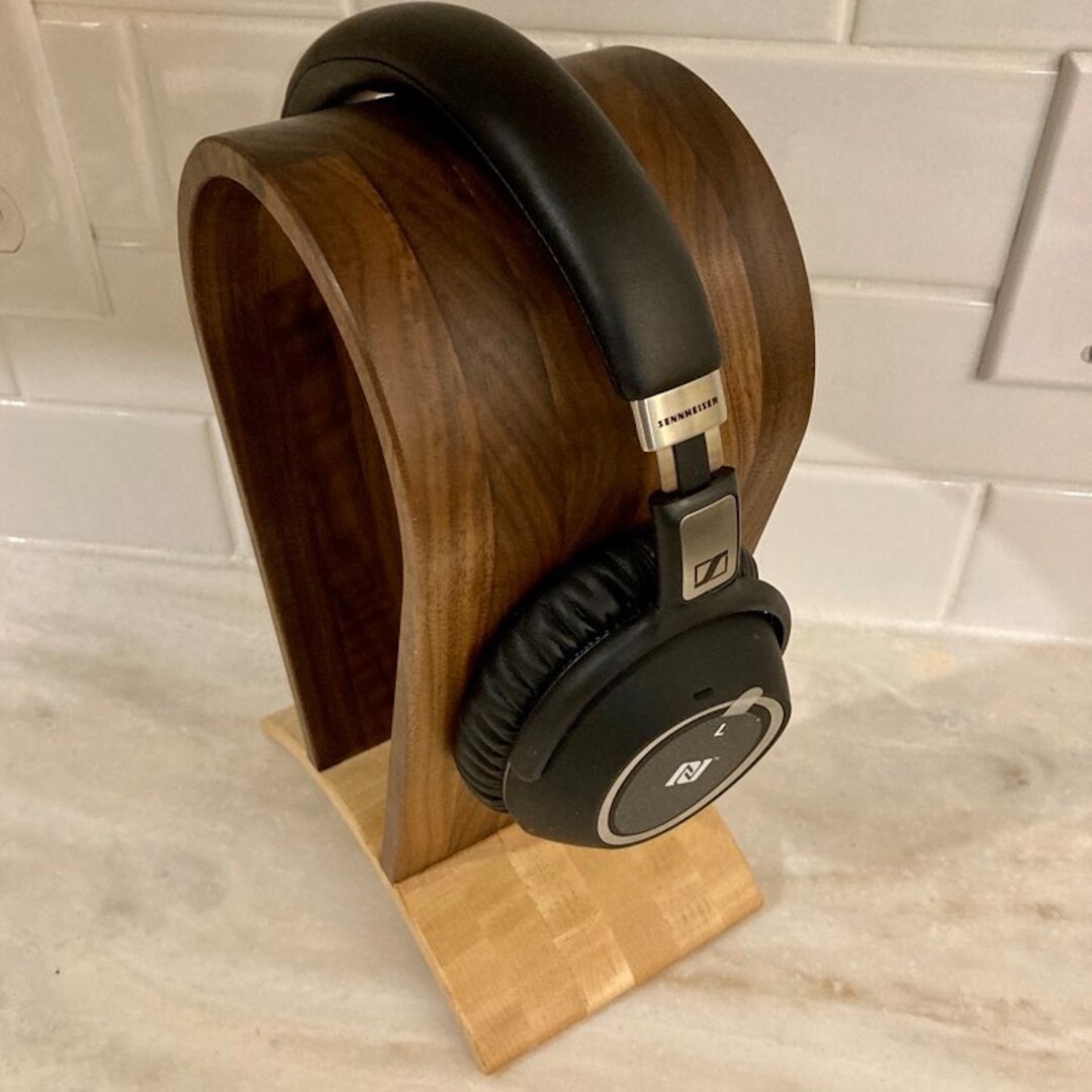 Wooden Headphone Stand, Walnut Headphone Stand - Etsy