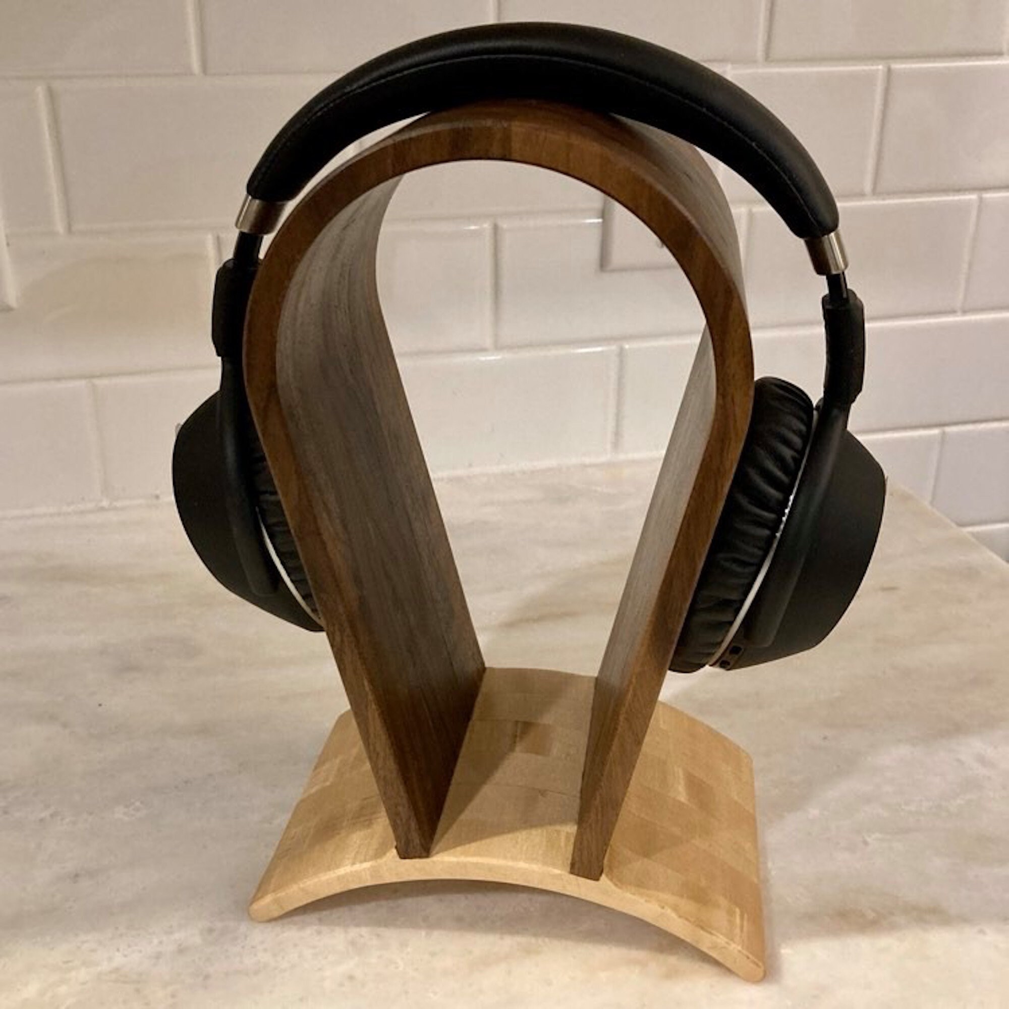 Wooden Headphone Stand, Walnut Headphone Stand - Etsy