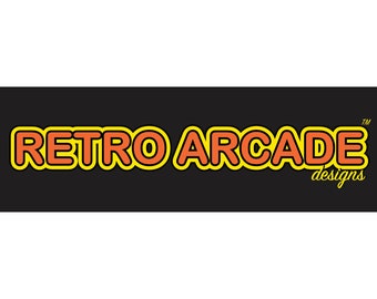 Pacman-style Retro Arcade Marquee Digital Artwork for Printing Decal ...