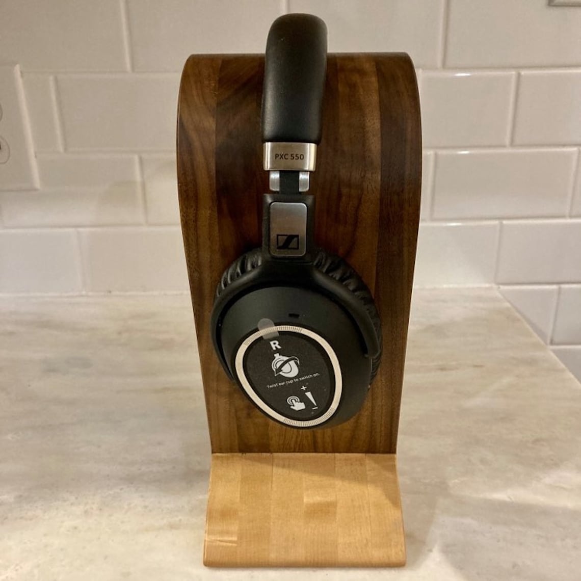 Wooden Headphone Stand, Walnut Headphone Stand - Etsy
