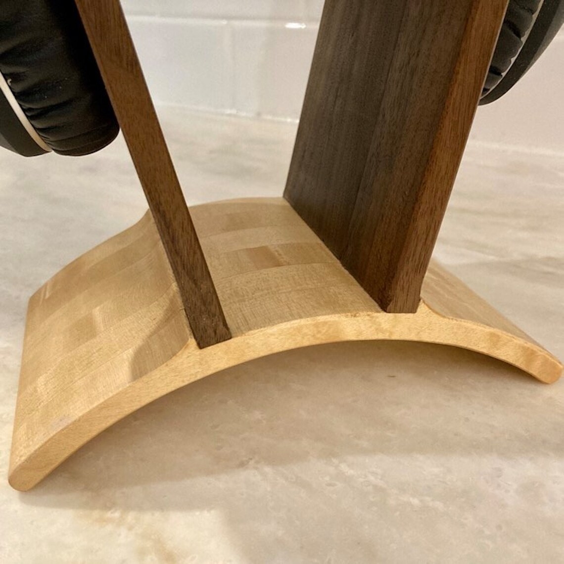 Wooden Headphone Stand, Walnut Headphone Stand - Etsy