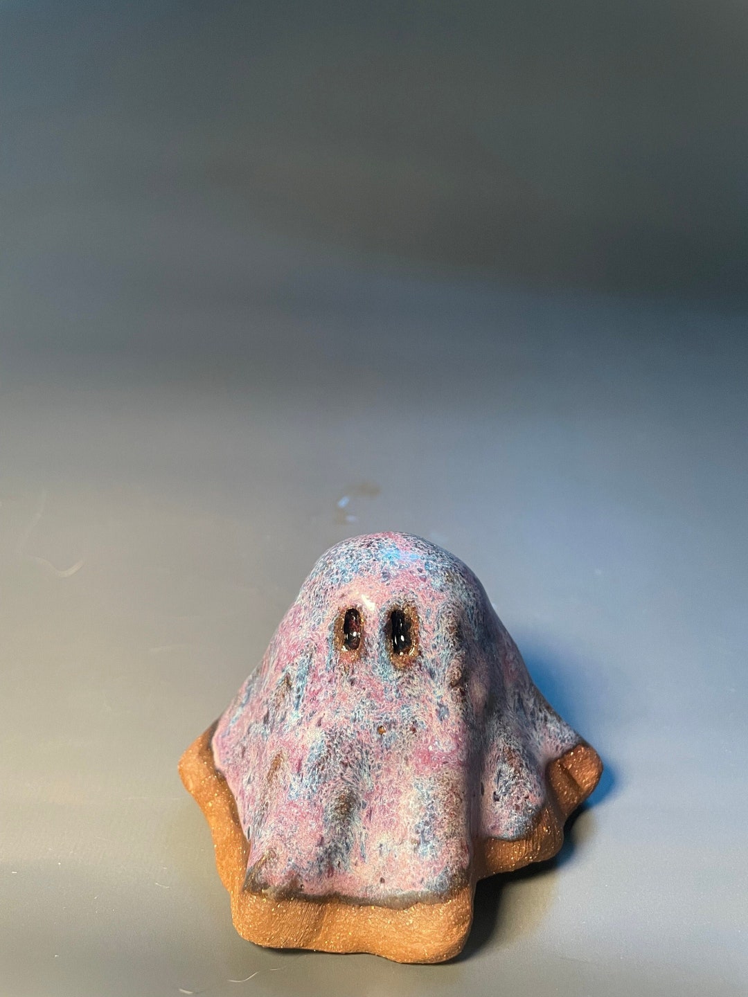 Ghosts Pottery Sculpture- Ceramic Ghost, Pink Ghost, Handmade Pottery ...