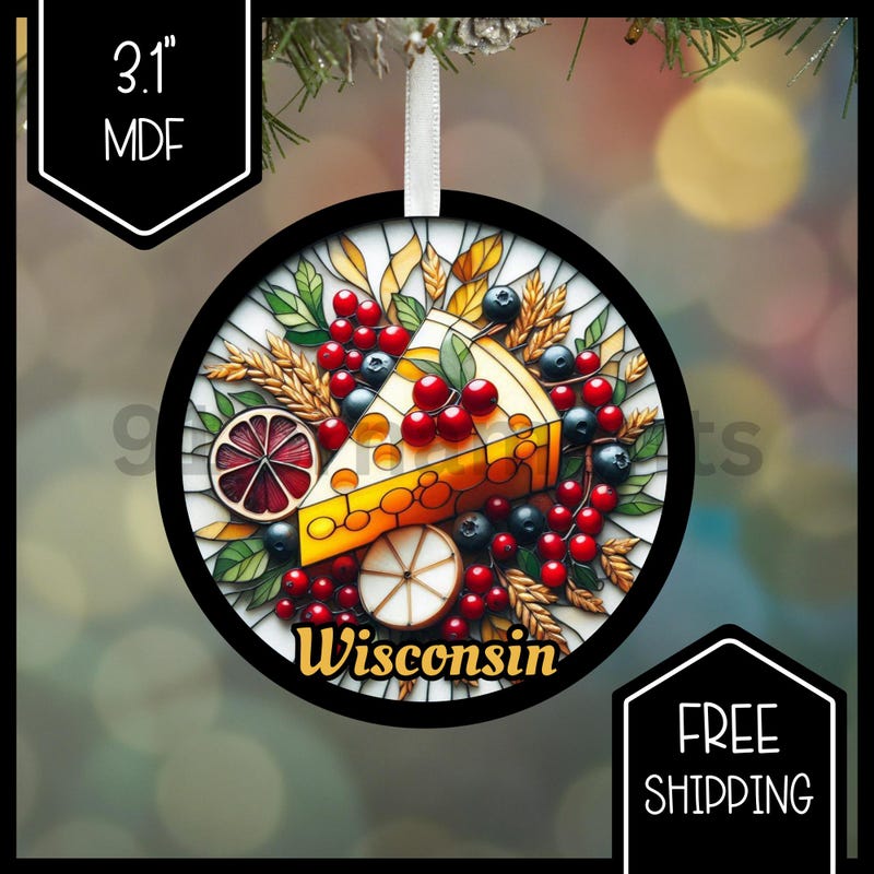 Wisconsin Ornament - Etsy