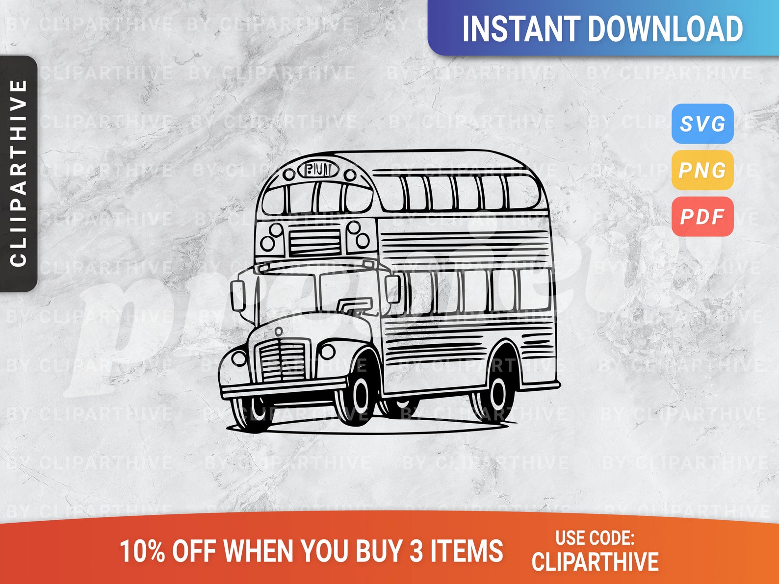 School Bus Svg File Vector Design Cut Files for Cricut Silhouette Png ...