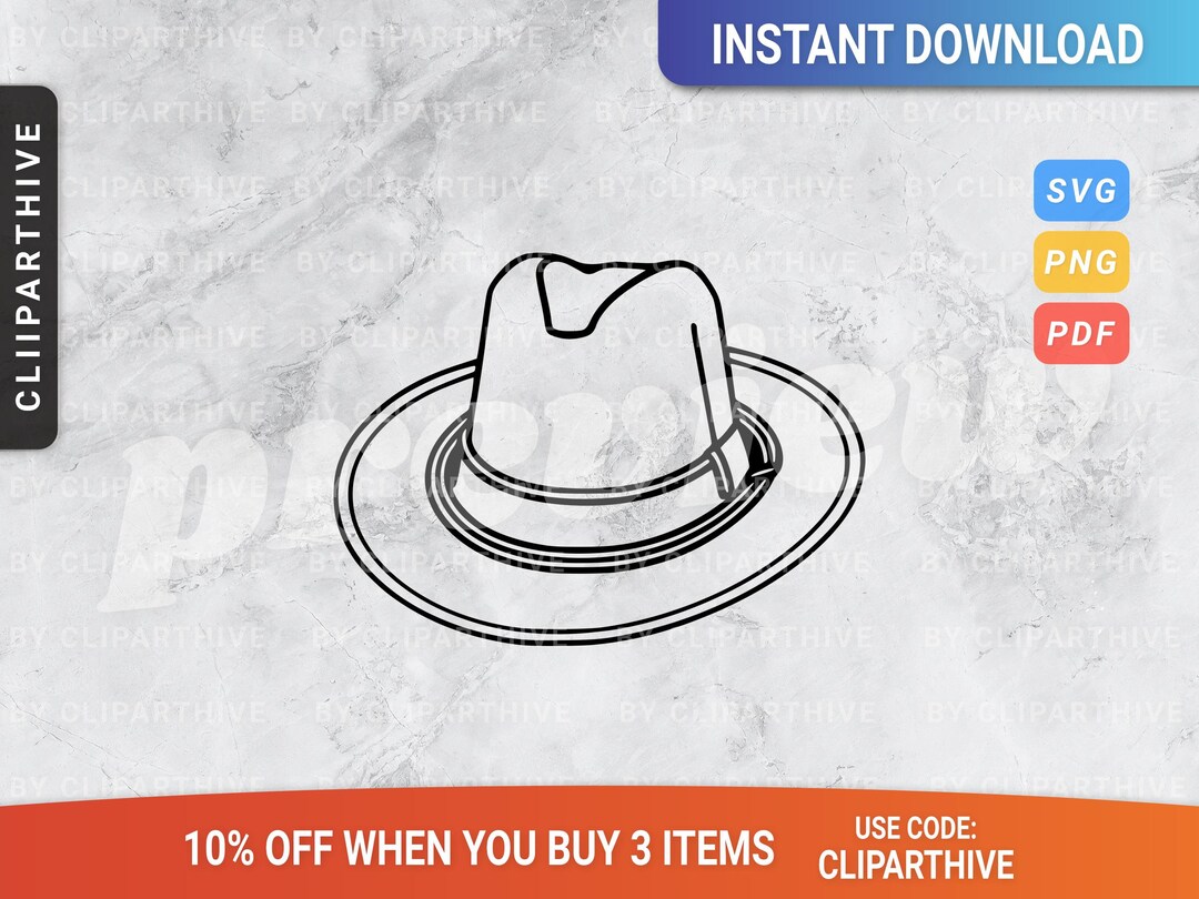 Cowboy Hat Svg File Vector Design Cut Files for Cricut - Etsy