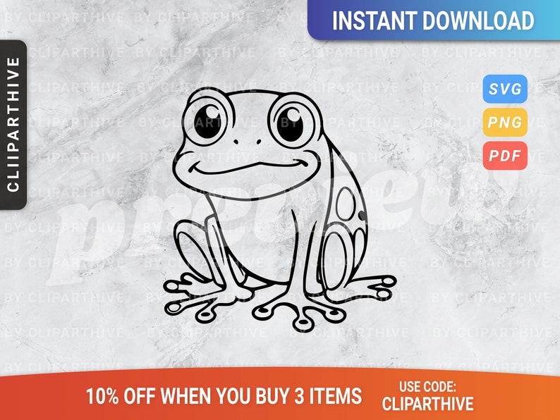 Cute Frog SVG, Frog Clipart PNG PDF Cutting Files for Silhouette Cameo ...