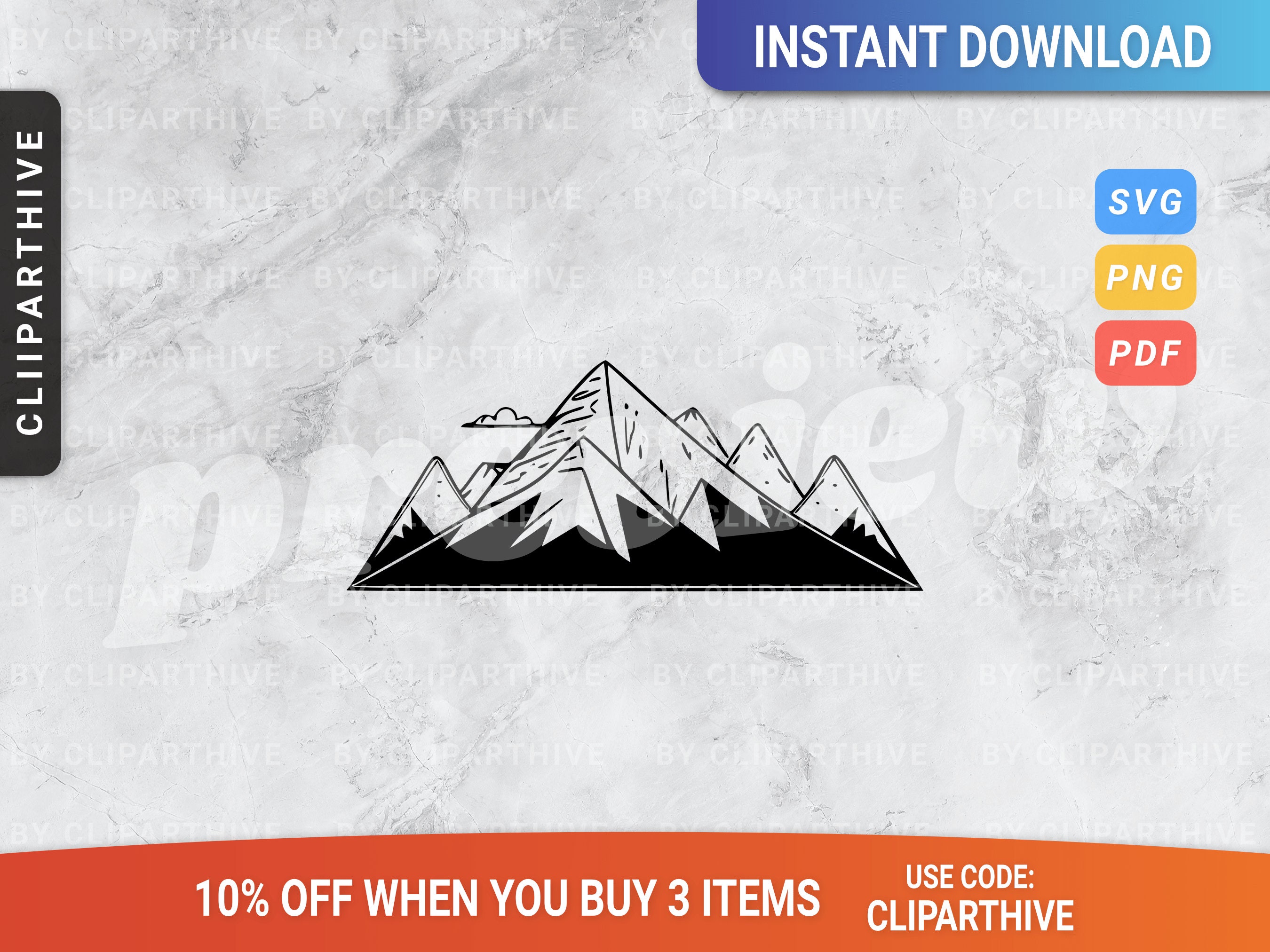 Snow Mountain Svg File Vector Design Cut Files for Cricut Silhouette ...