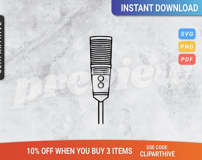 Microphone Digital File Download Svg, Png, Eps, Jpg - Etsy Canada