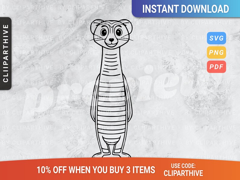 Meerkat Svg File Vector Design Cut Files for Cricut Silhouette Png ...