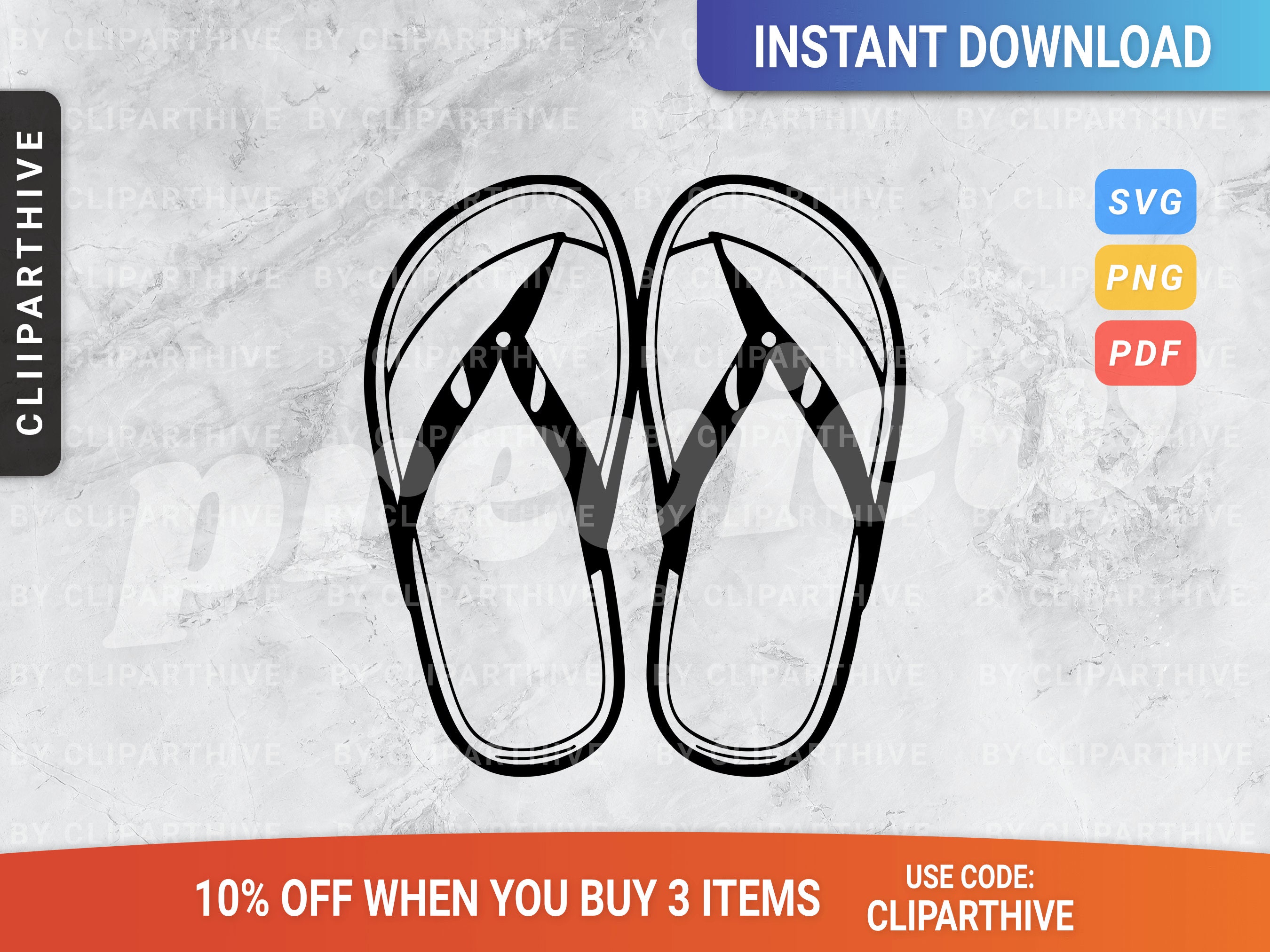 Flip Flops SVG Cricut, Silhouette, Digital File for Summer Vibes and ...