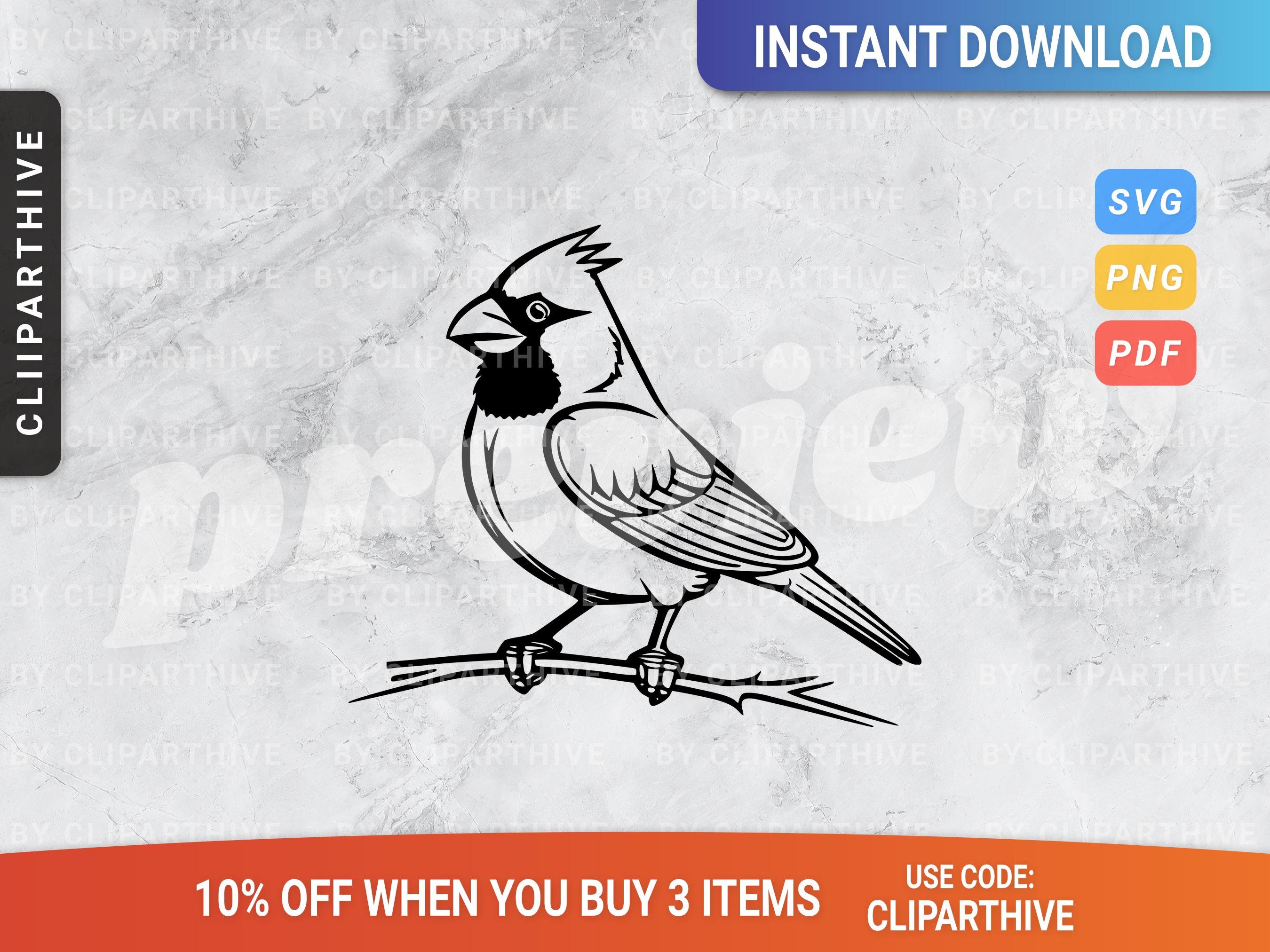 Cardinal SVG File - Vector Design for Cricut, Silhouette, Laser ...