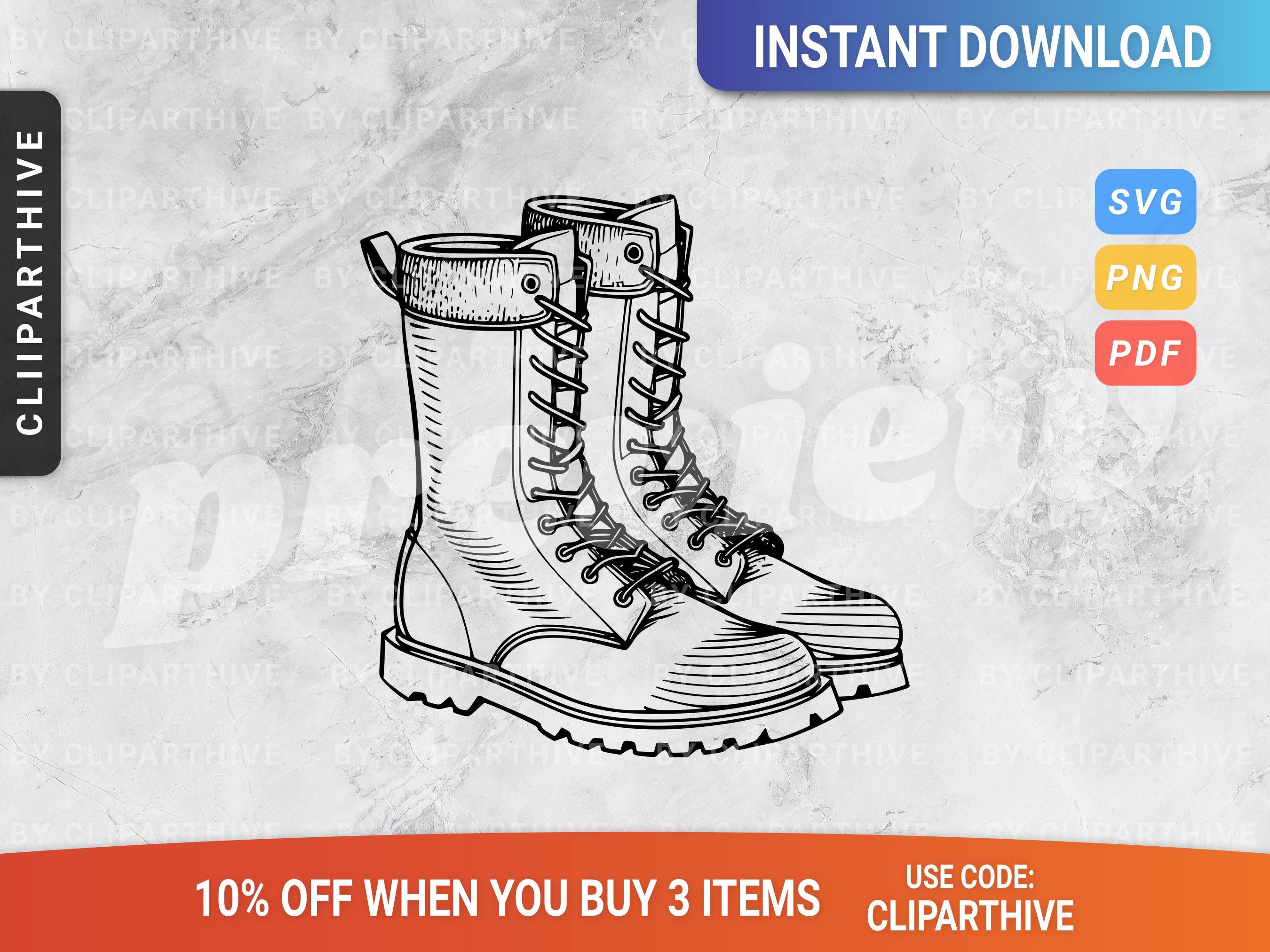 Boots Svg File Vector Design Cut Files for Cricut Silhouette Png ...