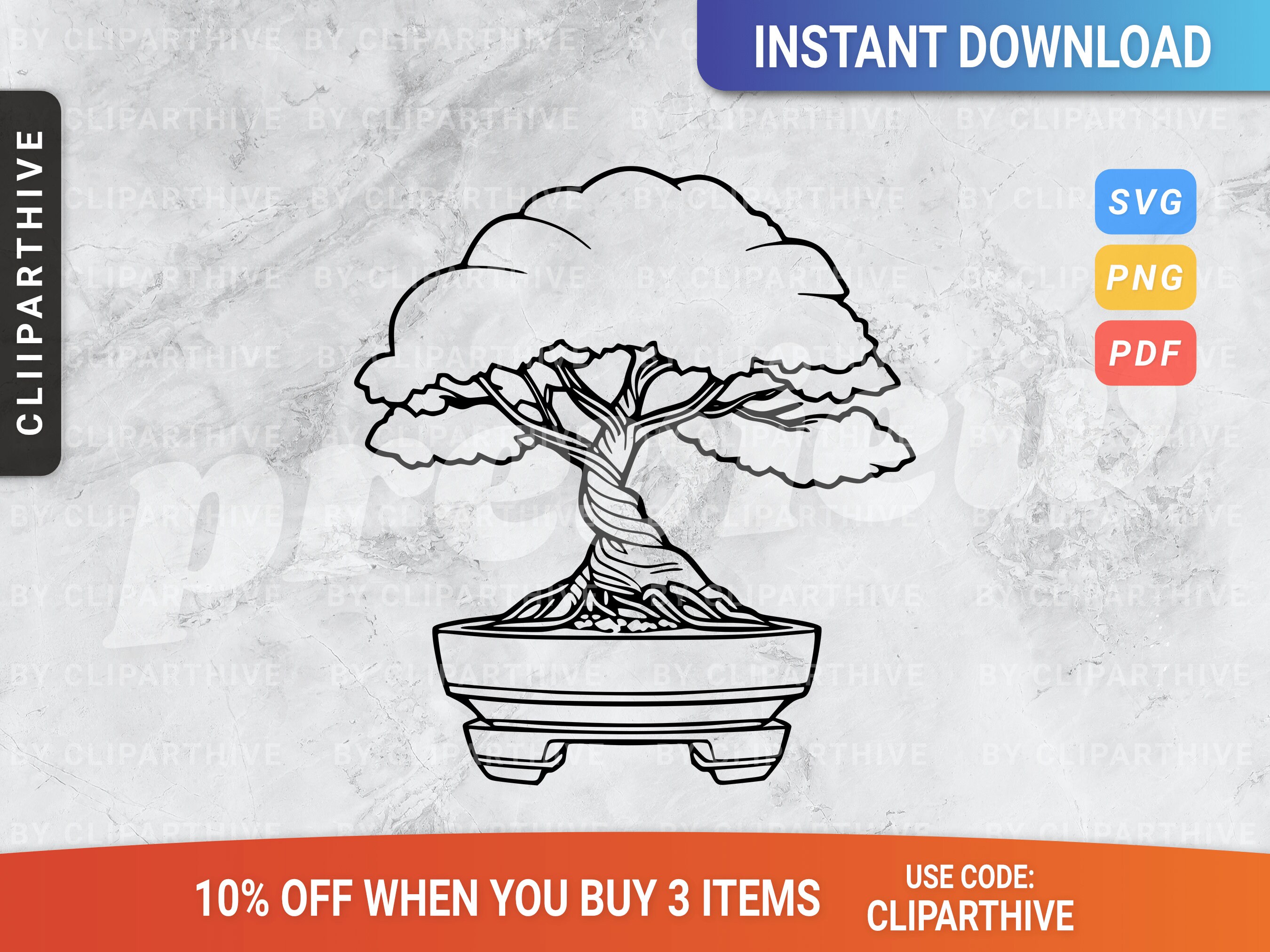 Bonsai Tree SVG Cut Out Vector Japanese Tree PNG Clipart Cricut Design ...
