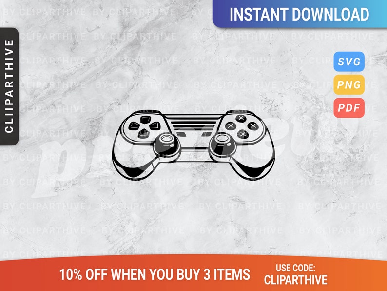 Game Controller SVG File Vector Design Cut Files for Cricut Silhouette ...