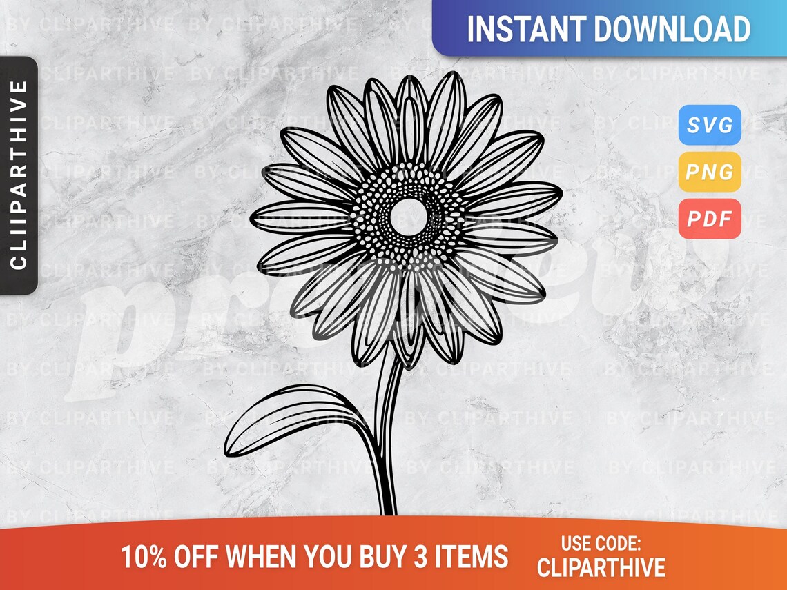 Daisy Svg File Vector Design Cut Files for Cricut Silhouette Png ...