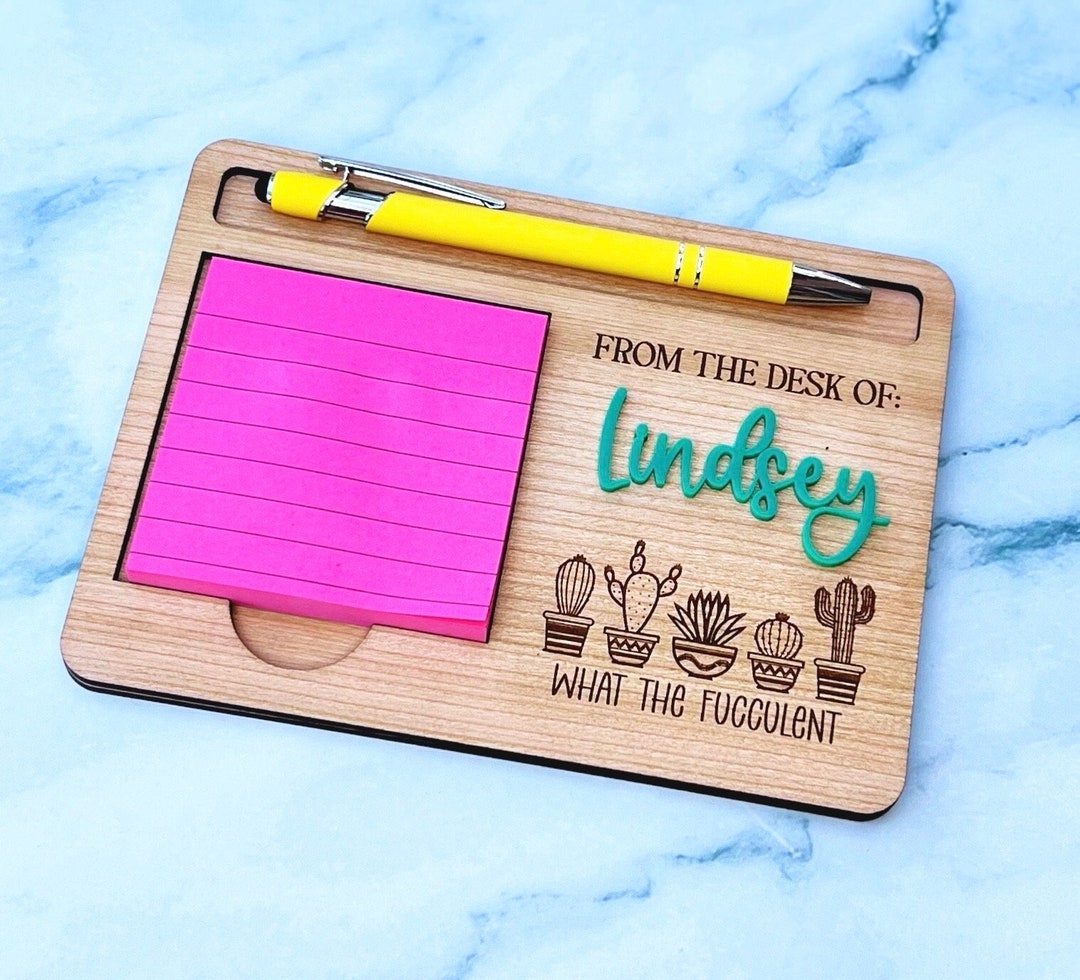 What the Fucculent Sticky Note Holder | Sarcastic Note Pad Holder ...