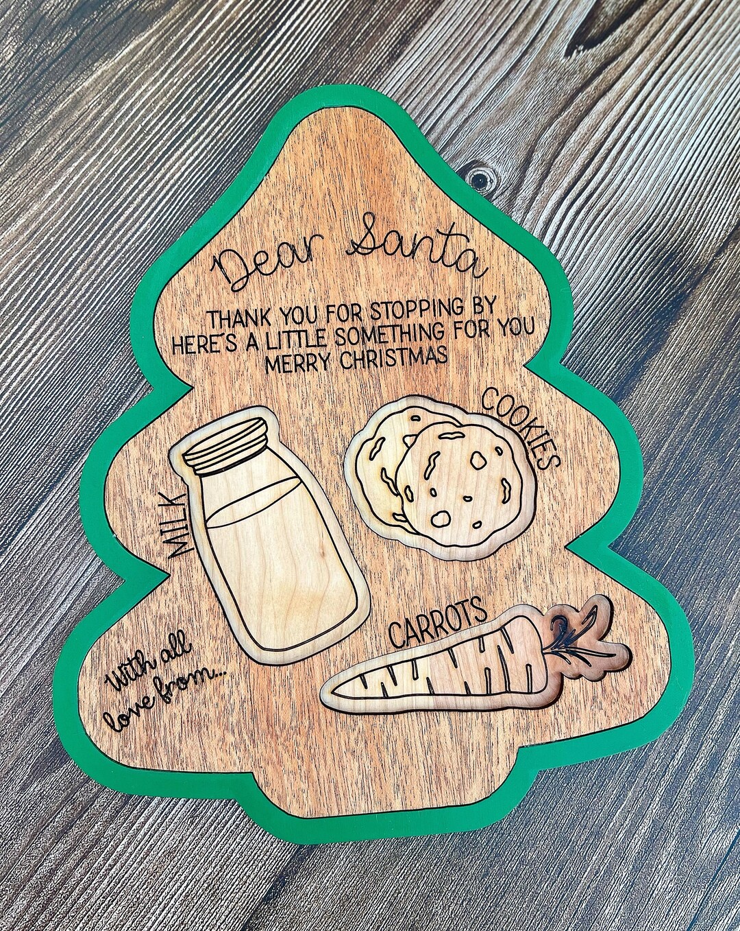 Christmas Tree Style Dear Santa Cookie Tray, Reindeer Snacks, Christmas ...