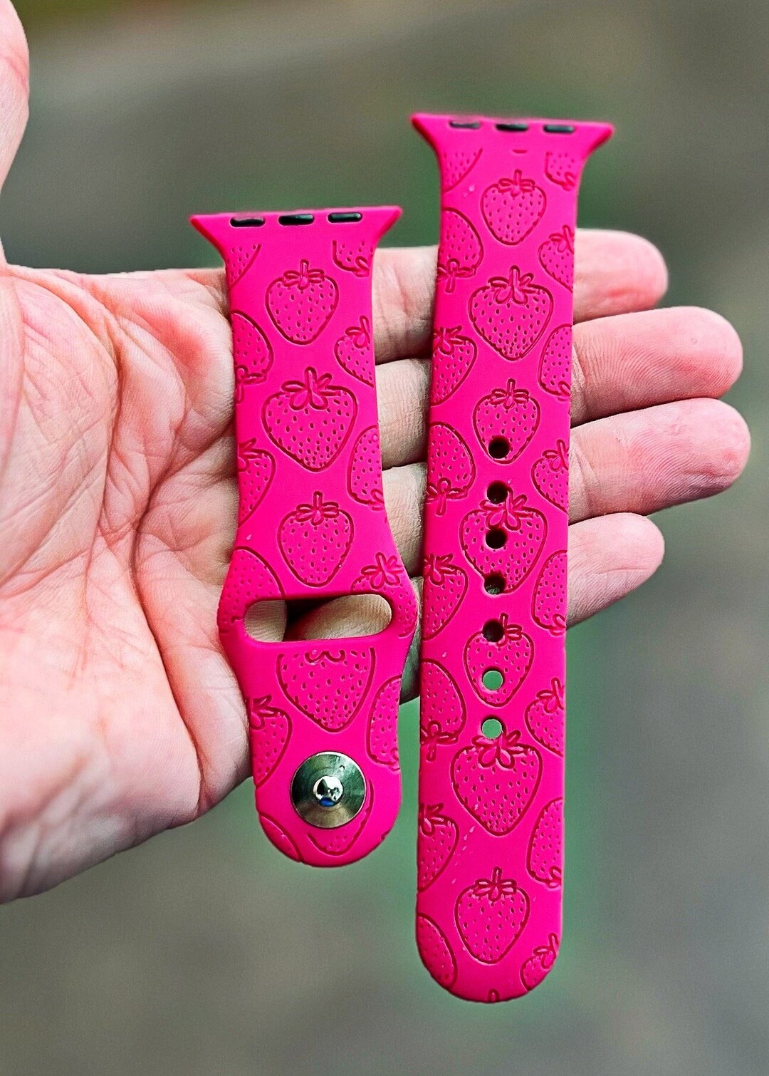 Strawberry Engraved Watch Band Laser Engraved Band Watch Band Design ...