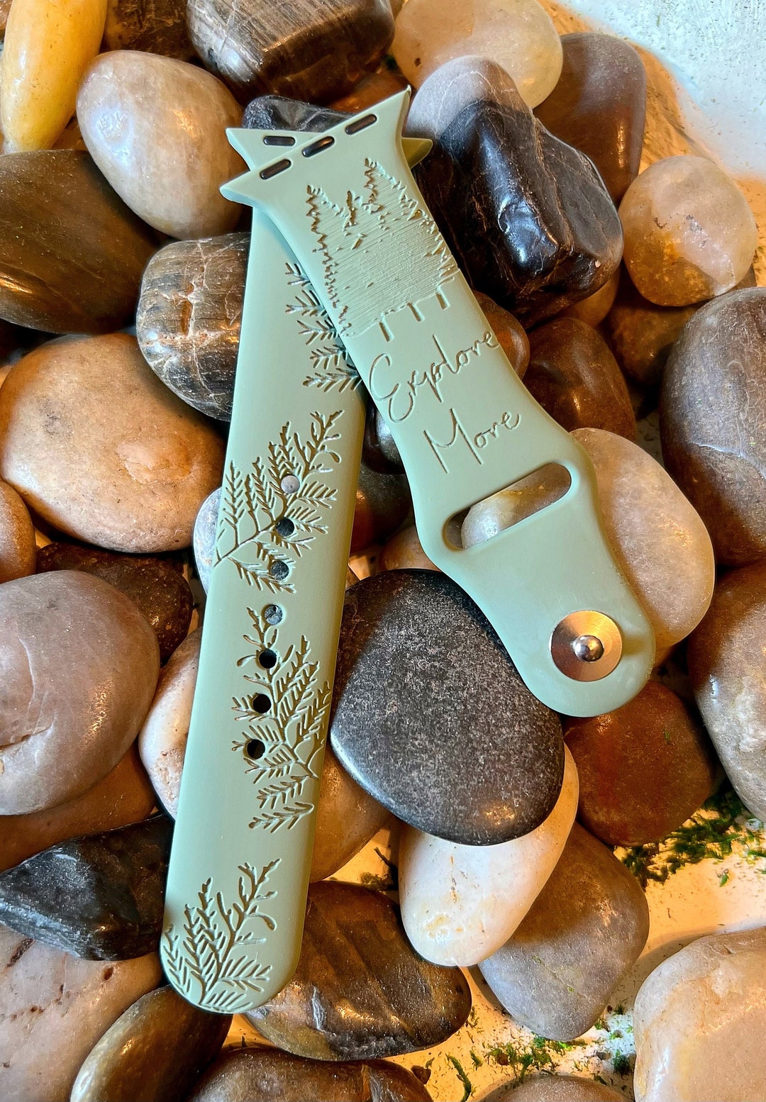 Explore More Outdoors Laser Engraved Silicone Watch Band Engraved Band ...