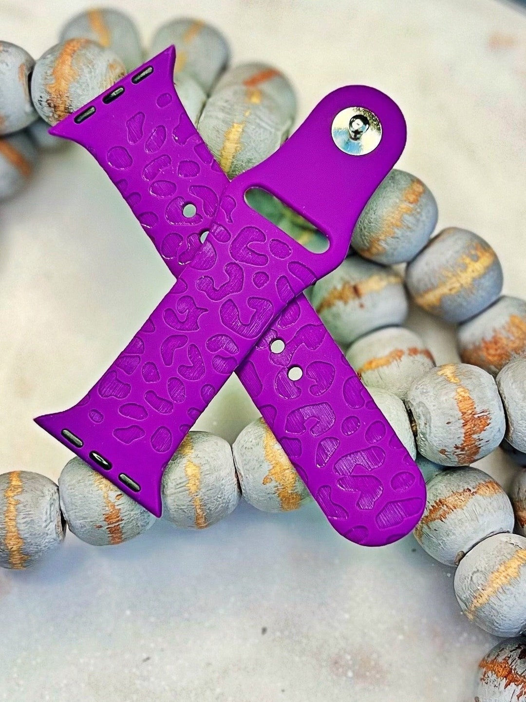 Cheetah Print Engraved Watch Band Laser Engraved Band Watch Band Design ...