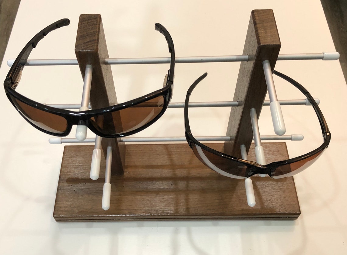 Sunglasses display / wooden glasses rack | Etsy