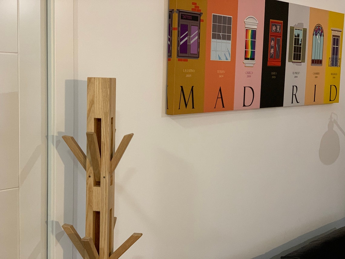 Standing Coat Rack Design Coat Stand Wood Coat Rack Stand | Etsy