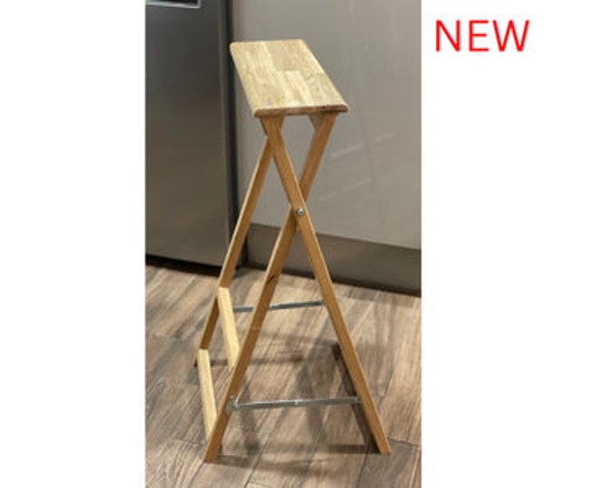 Wooden Standing Stool Bar Stool Foldable - Etsy