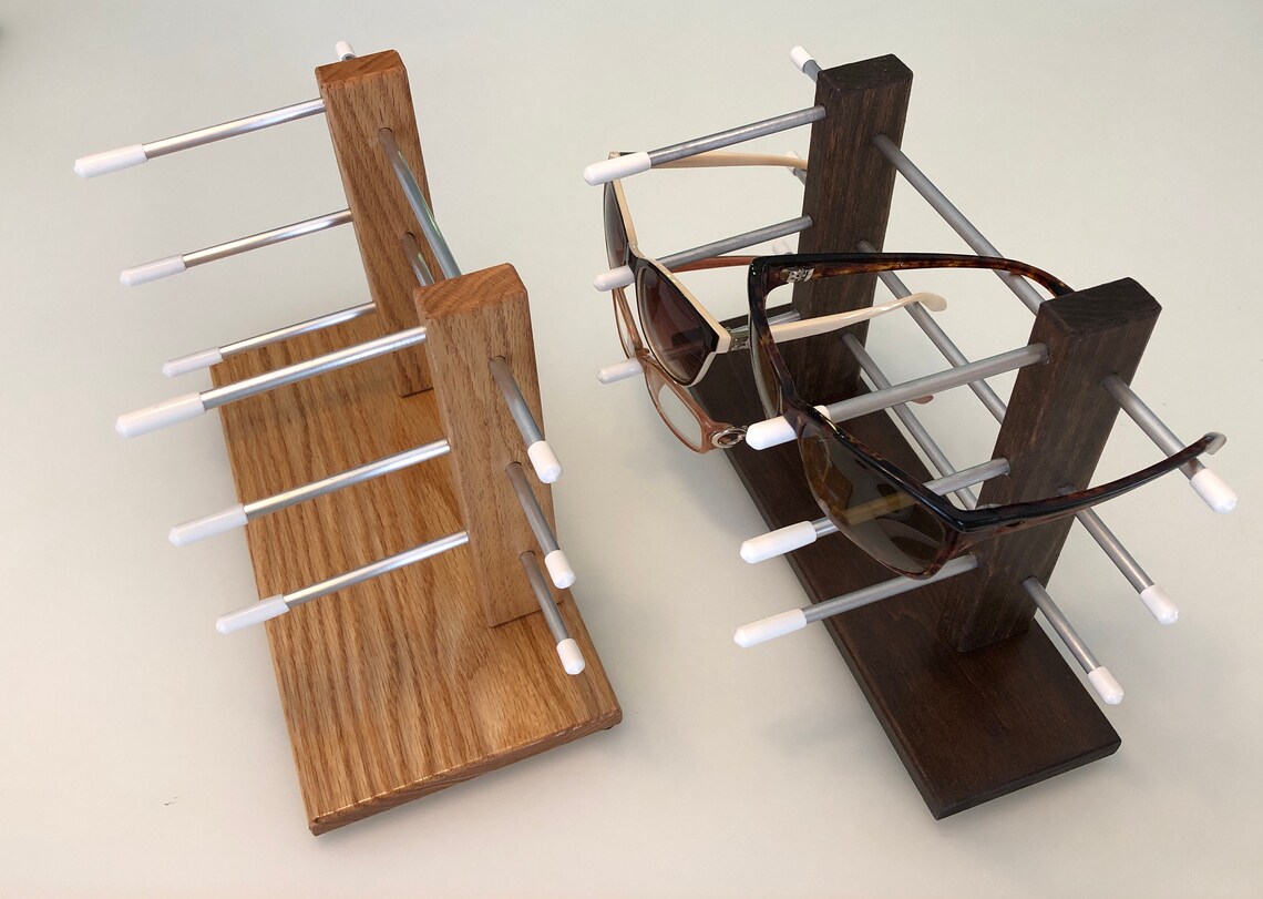 Sunglasses display / wooden glasses rack | Etsy