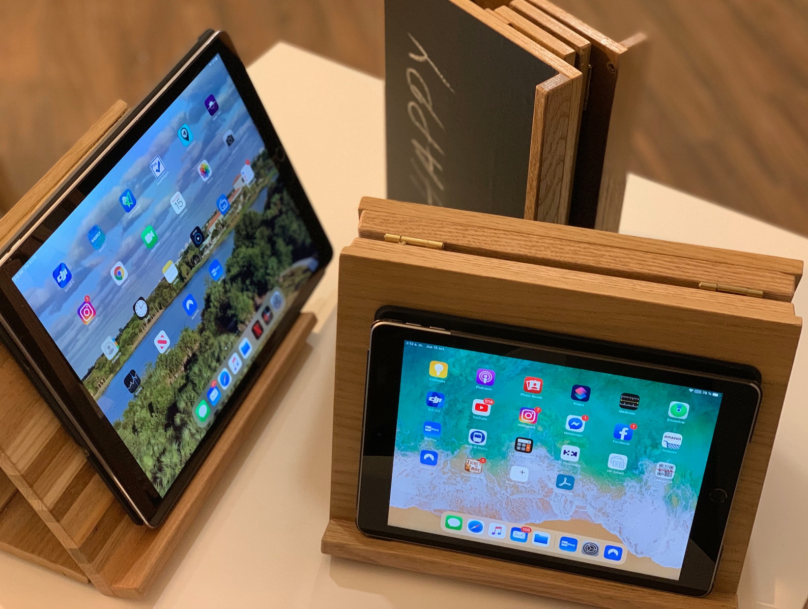 Wooden Tablet Holder Double Side Use Chalkboard Foldable - Etsy