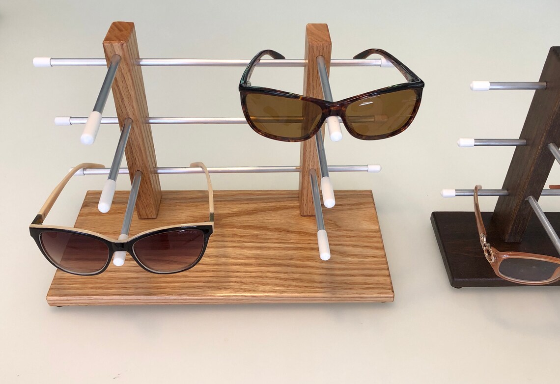 Sunglasses display / wooden glasses rack | Etsy