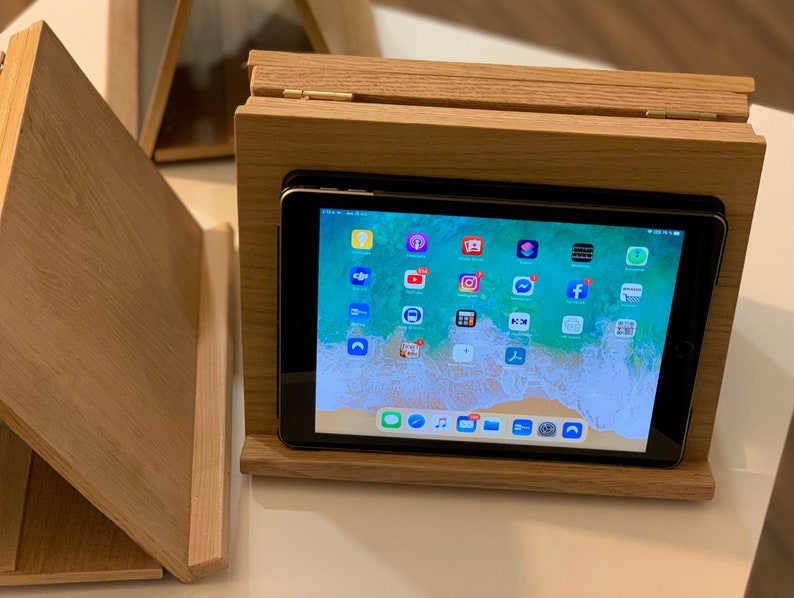 Wooden Tablet Holder Double Side Use Chalkboard Foldable - Etsy