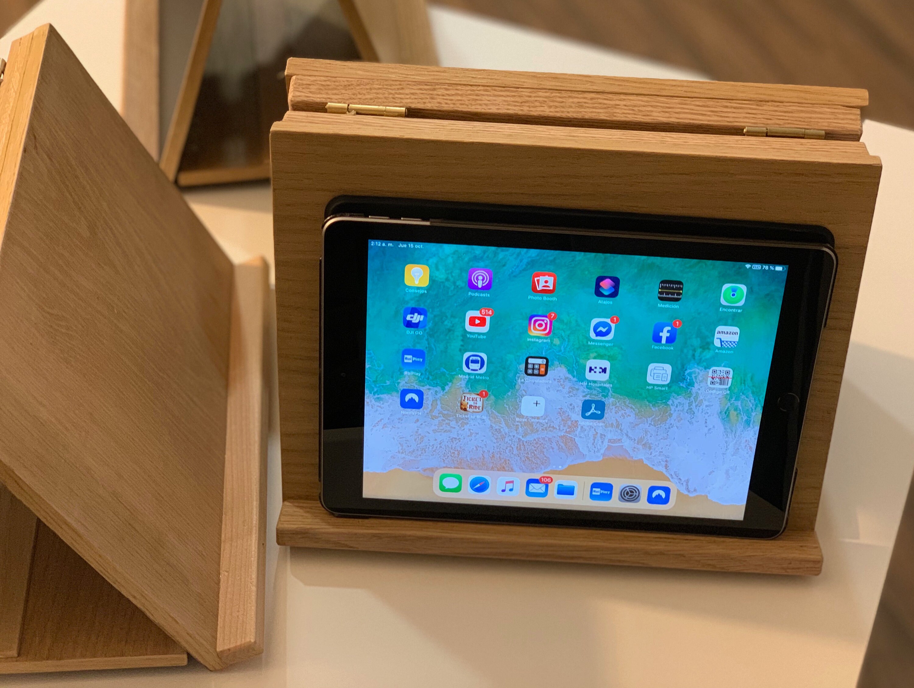 Wooden Tablet Holder Double Side Use Chalkboard Foldable - Etsy