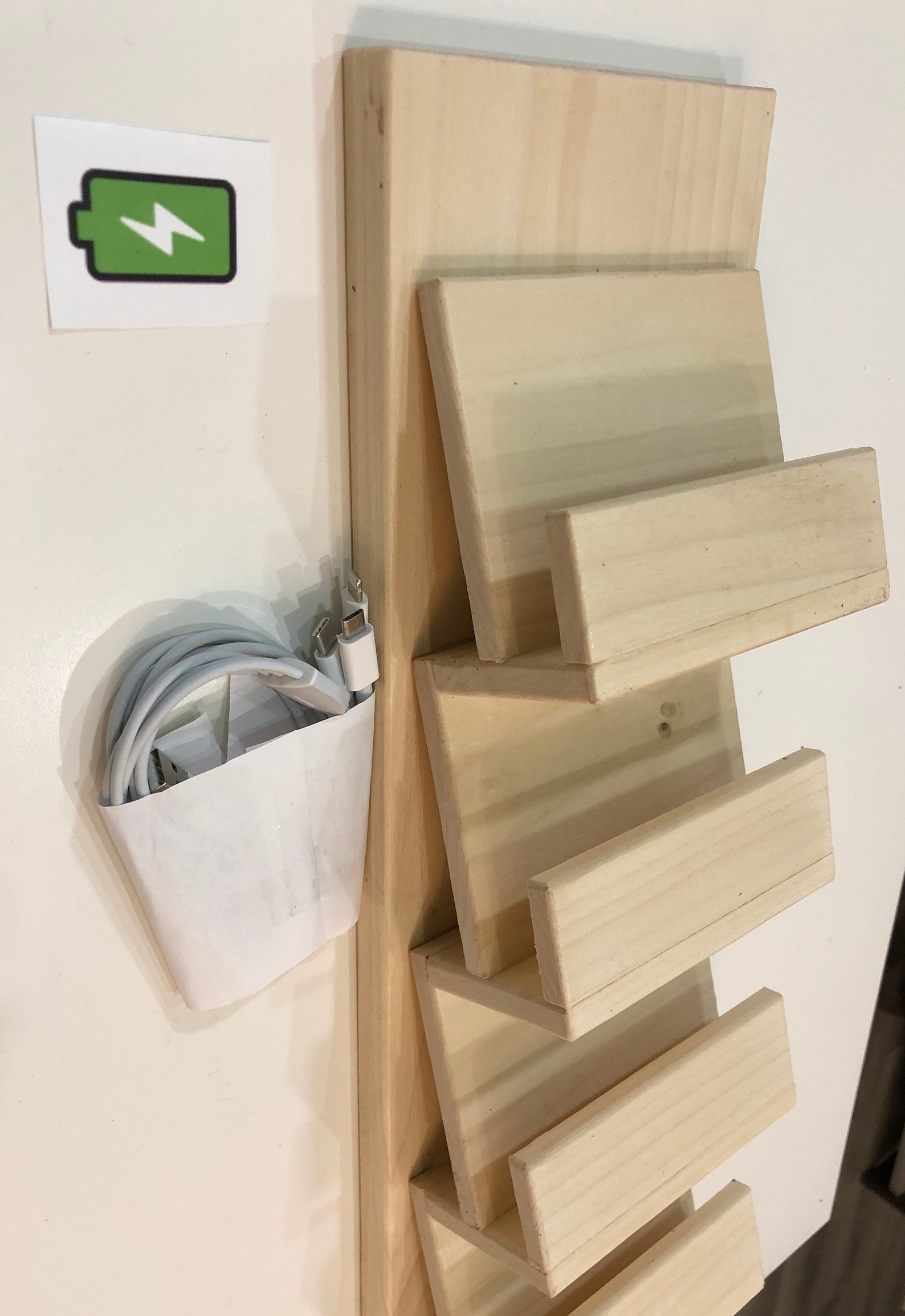 Smartphone wooden charging station Wall mounting or desk | Etsy