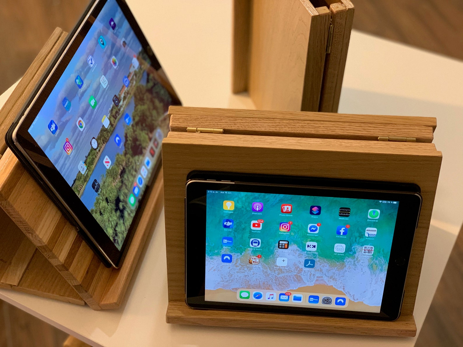 Wooden Tablet Holder Double Side Use Chalkboard Foldable - Etsy