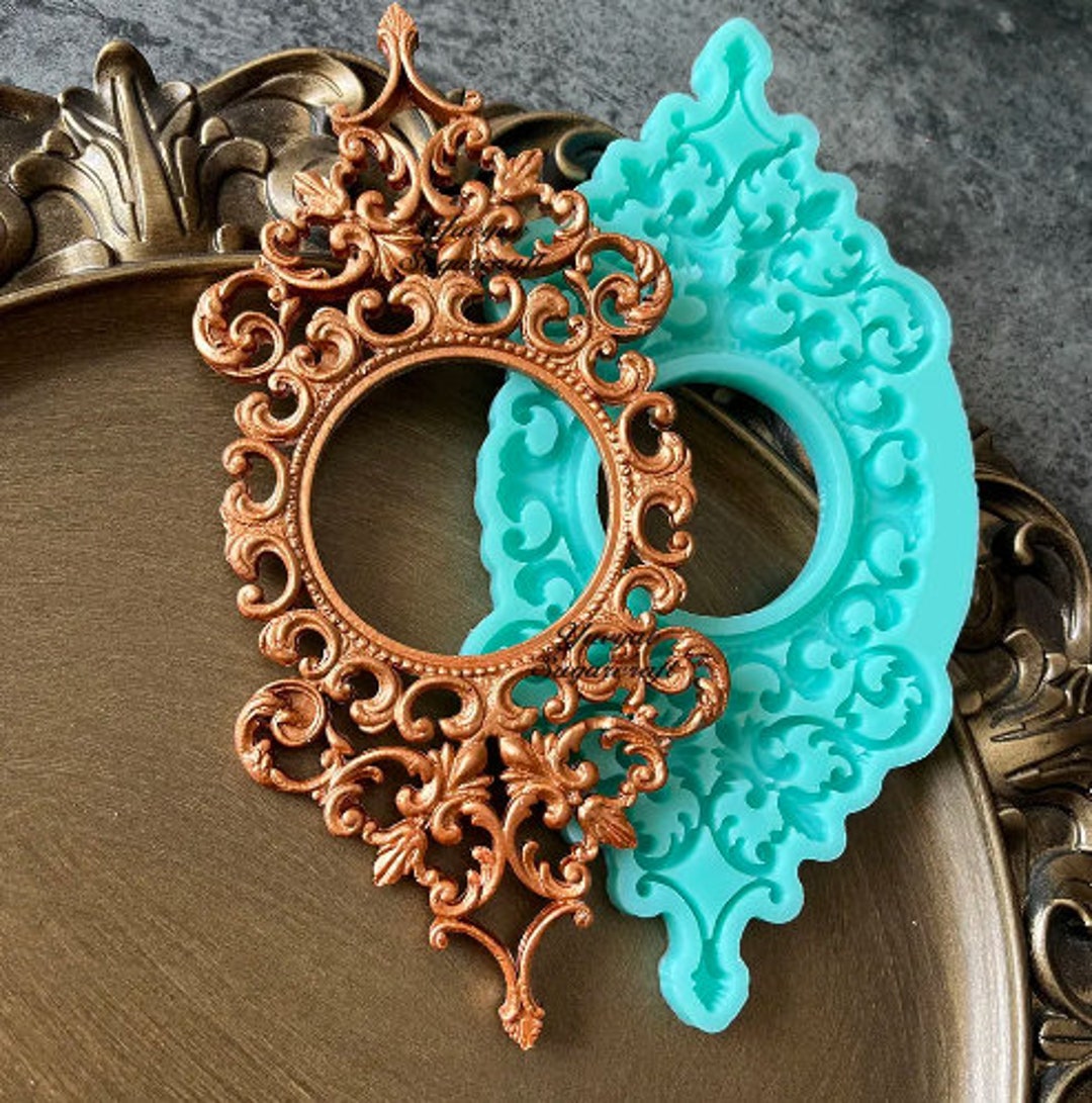 Relief Frame Silicone Epoxy Resin Plaster Mould Cake Mold Fondant Molds ...