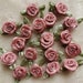 100pcs Mini Satin Ribbon Rose Flowers Silk Fabric Flower Appliques ...