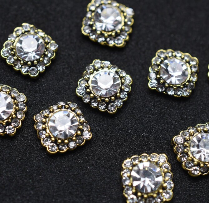 10pcs 3D Nail Jewelry Charm Red Diamond Rhinestone Charms Rhinestones ...