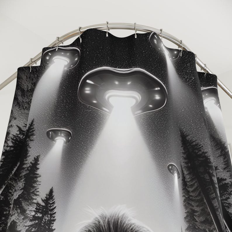 Out-of-this-world Big Foot Shower Curtain - Perfect for Alien ...