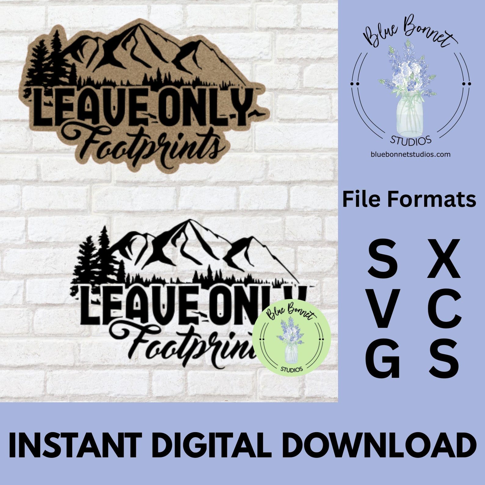 Leave Only Footprints Patch Design – Digital Download SVG & XCS ...