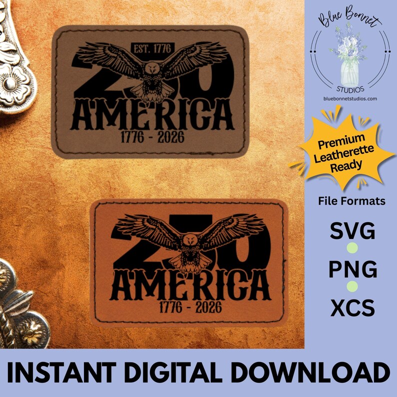 America 250 Patch SVG | 3x2 Hat Patch Design | USA 1776–2026 ...